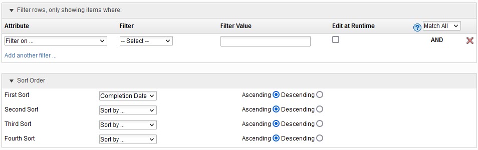 In the Chart section, set the following: